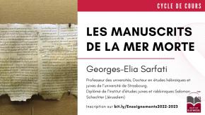 Les Manuscrits de la Mer Morte via ZOOM | Institut Universitaire Elie Wiesel